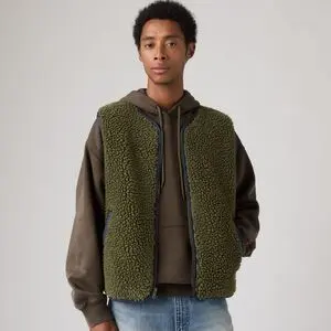 LEVI'S Seacliff Sherpa Waistcoat - Green