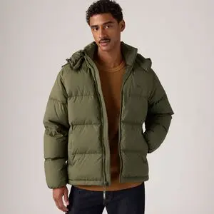 LEVI'S Rockwell Hooded Puffer Jacket - Green