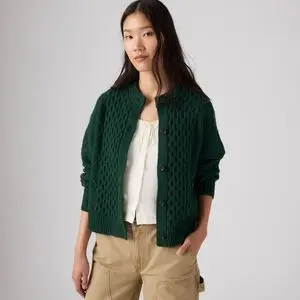 LEVI'S Charlotte Crewneck Cardigan - Green