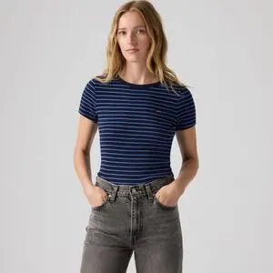 LEVI'S Striped Crewneck T-shirt - Blue