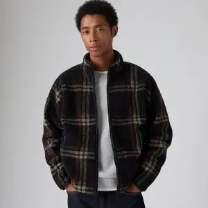 LEVI'S Nolan Sherpa Full Zip Sweater - Brown