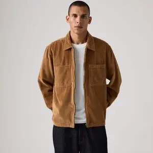 LEVI'S Ports Boxy Zip Up Overshirt - Brown