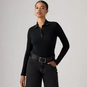 LEVI'S Rory Long Sleeve Polo - Black