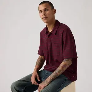 LEVI'S Finn Boxy Pocket Polo - Black