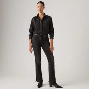 LEVI'S Studded Slit Hem Bootcut Jeans - Black