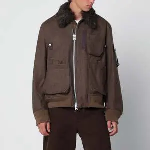 Sacai Melton Wool Blouson Jacket