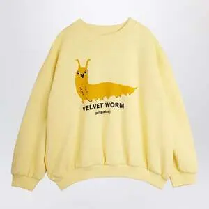 MINI RODINI Velvet Worm Organic Cotton Sweatshirt Set