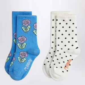 MINI RODINI Violas Cotton Socks Set Of 2 - Multicolor