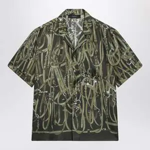 Gucci Dark Silk Bowling Shirt - Green