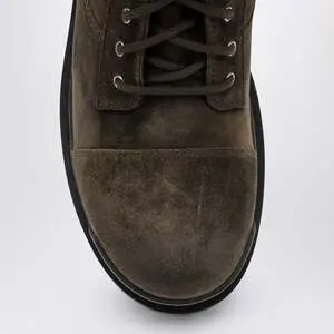 Balenciaga Combat Strike Olive Suede Calfskin Boots