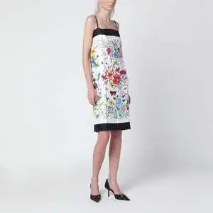 Gucci Flora Printed Silk Twill Dress