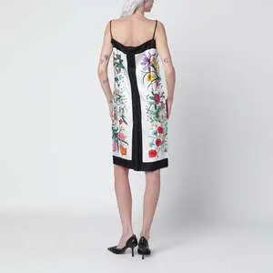 Gucci Flora Printed Silk Twill Dress