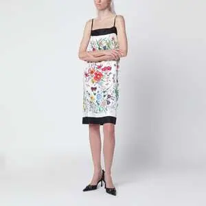 Gucci Flora Printed Silk Twill Dress - Multicolor