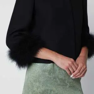 Valentino Garavani Jacket With A Peter Pan Collar In Virgin Wool And Silk