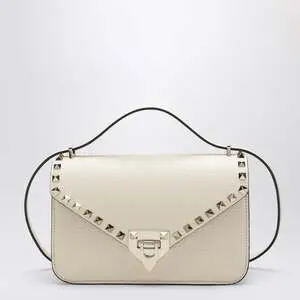 Valentino Garavani Ivory Rockstud Shoulder Bag