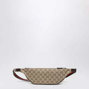 Gucci Flatpack Small Brown Gg Fabric Belt Bag