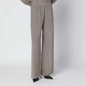 Gucci Gg Silk Leisure Trousers - Beige
