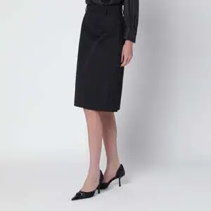Gucci Gg Cotton Blend Midi Skirt