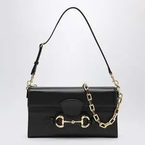 Gucci Horsebit Ristretto Shoulder Bag - Black