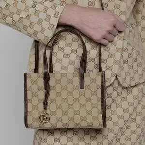 Gucci Small Shopping Bag With Double G Charm