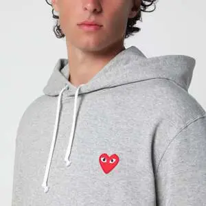 Play Comme Des Garcon Cotton Hoodie - Grey