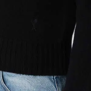 AMI Paris Turtleneck Jumper In Cashmere And Wool