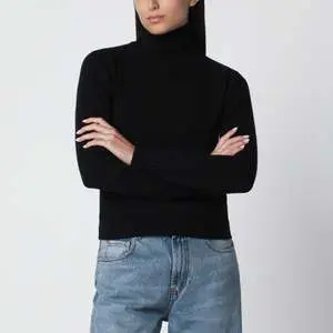 AMI Paris Cashmere And Wool Turtleneck Jumper - Black