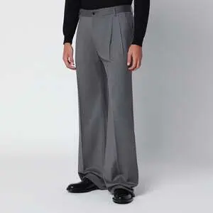 Dolce & Gabbana Mélange Flannel Pleated Trousers