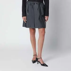 Miu Miu Hematite Technical Fabric Skirt