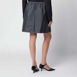 Miu Miu Hematite Technical Fabric Skirt