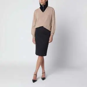 Miu Miu Stretch Poplin Pencil Skirt