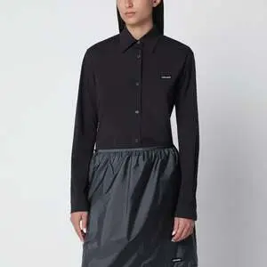 Miu Miu Stretch Poplin Shirt - Black