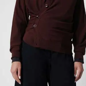 LEMAIRE Twisted Mahogany Merino Wool Cardigan