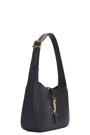 Saint Laurent Le 5 A 7 Alligator Effect Hobo Bag