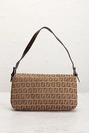 Fendi Zucchino Baguette Shoulder Bag