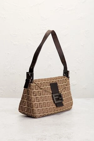 Fendi Zucchino Baguette Shoulder Bag