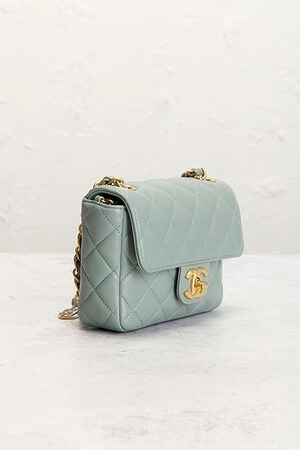 Chanel Lambskin Mini Casino Royale Charms Square Flap Bag