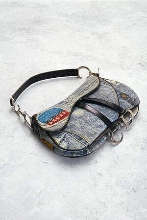 Dior Denim Speedway Double Saddle Bag