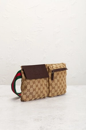 Gucci Gg Canvas Double Pocket Belt Bag