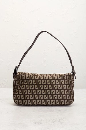 Fendi Zucchino Baguette Shoulder Bag