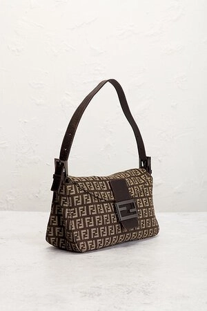 Fendi Zucchino Baguette Shoulder Bag