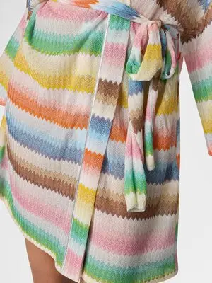 Missoni Short Kimono Cover-up With Dégradé Zigzag Pattern - Multicoloured