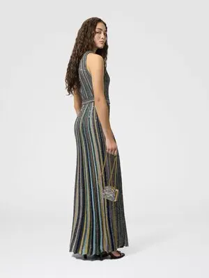 Missoni Sequined V-neck Maxi Knit Dress