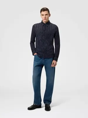 Missoni Striped Wool And Viscose Knit Shirt