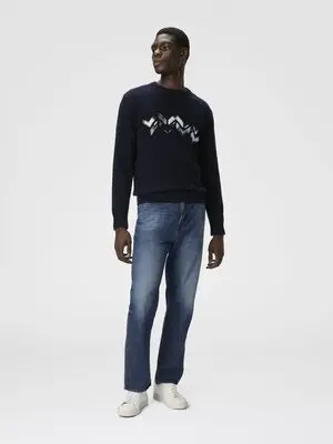 Missoni Crew Neck Sweater With Zigzag Detail