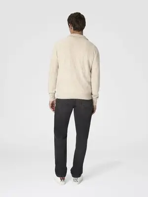 Missoni Half-zip Sweater With Tone-on-tone Zigzag Pattern