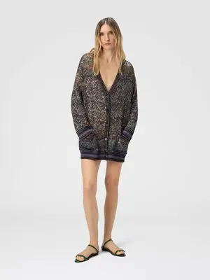 Missoni Oversized V-neck Cardigan With Zigzag Pattern