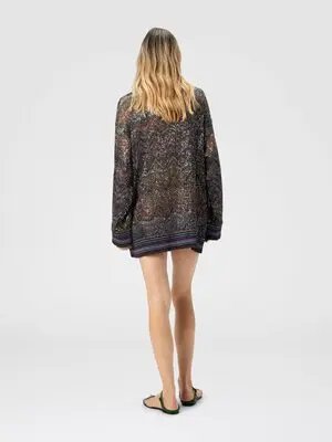 Missoni Oversized V-neck Cardigan With Zigzag Pattern