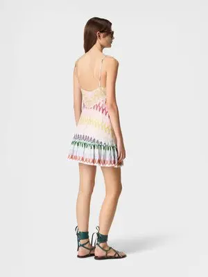 Missoni Sleeveless Mini Dress In Zigzag Lace