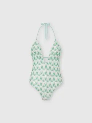 Missoni One-piece Swimsuit In Floral-pattern Viscose - Multicoloured
